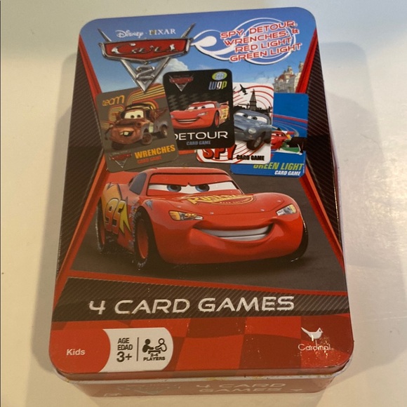 Disney | Toys | Disney Pixar Cars 2 Card Game Set In Collectible Tin ...